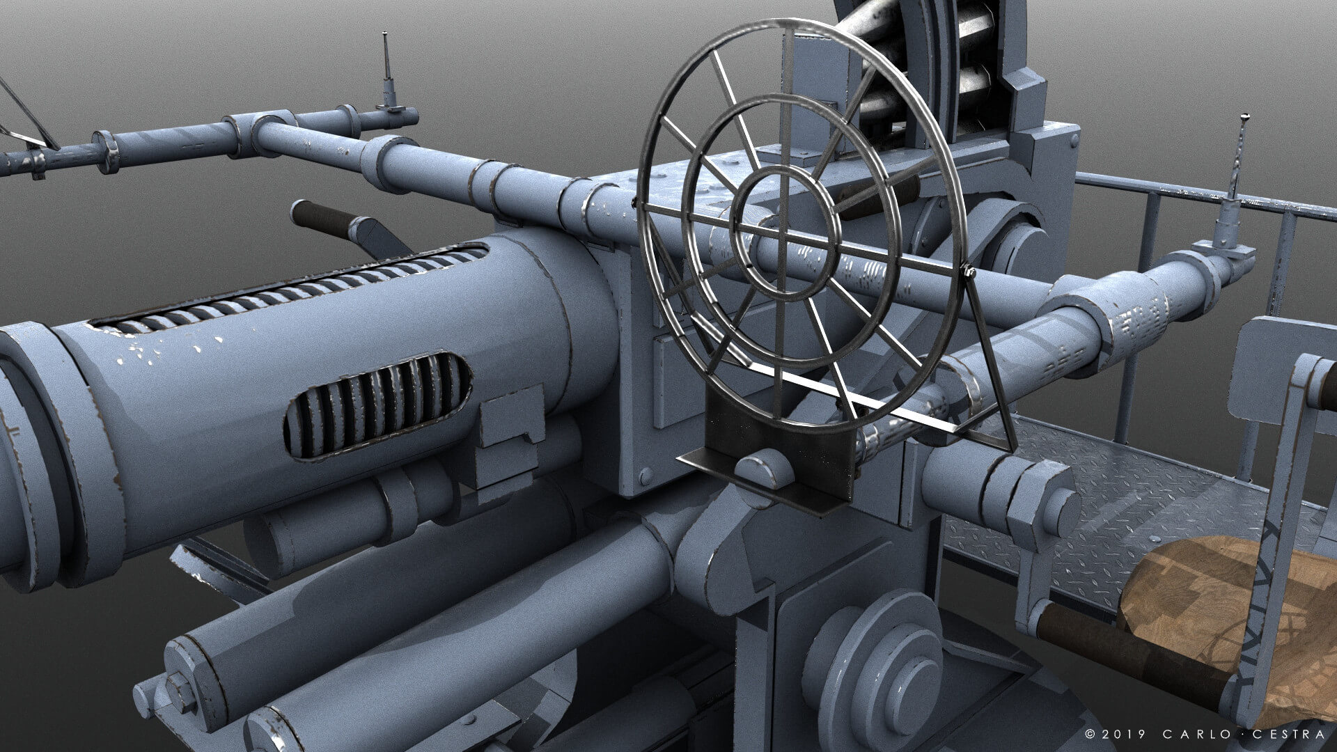 Bofors 40mm Gun - 3D Model by Carlo Cestra