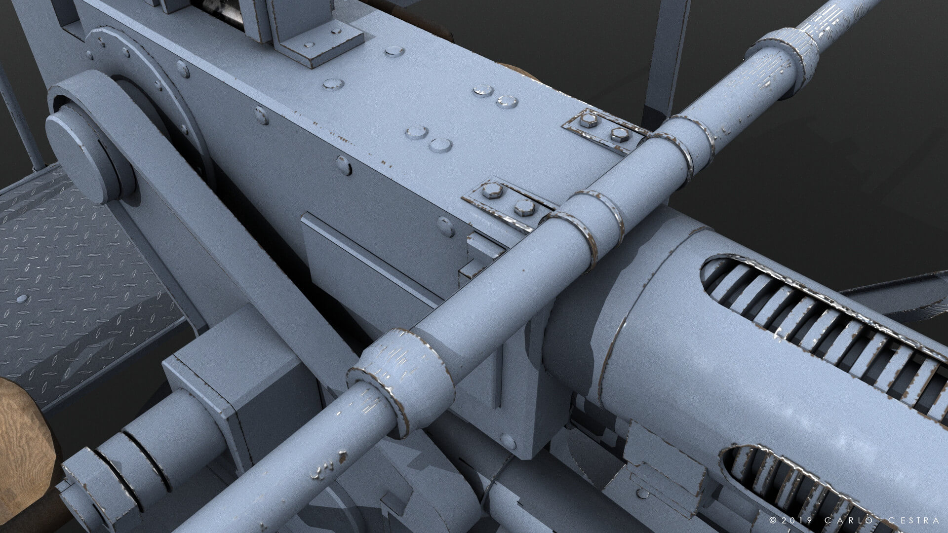 Bofors 40mm Gun - 3D Model by Carlo Cestra