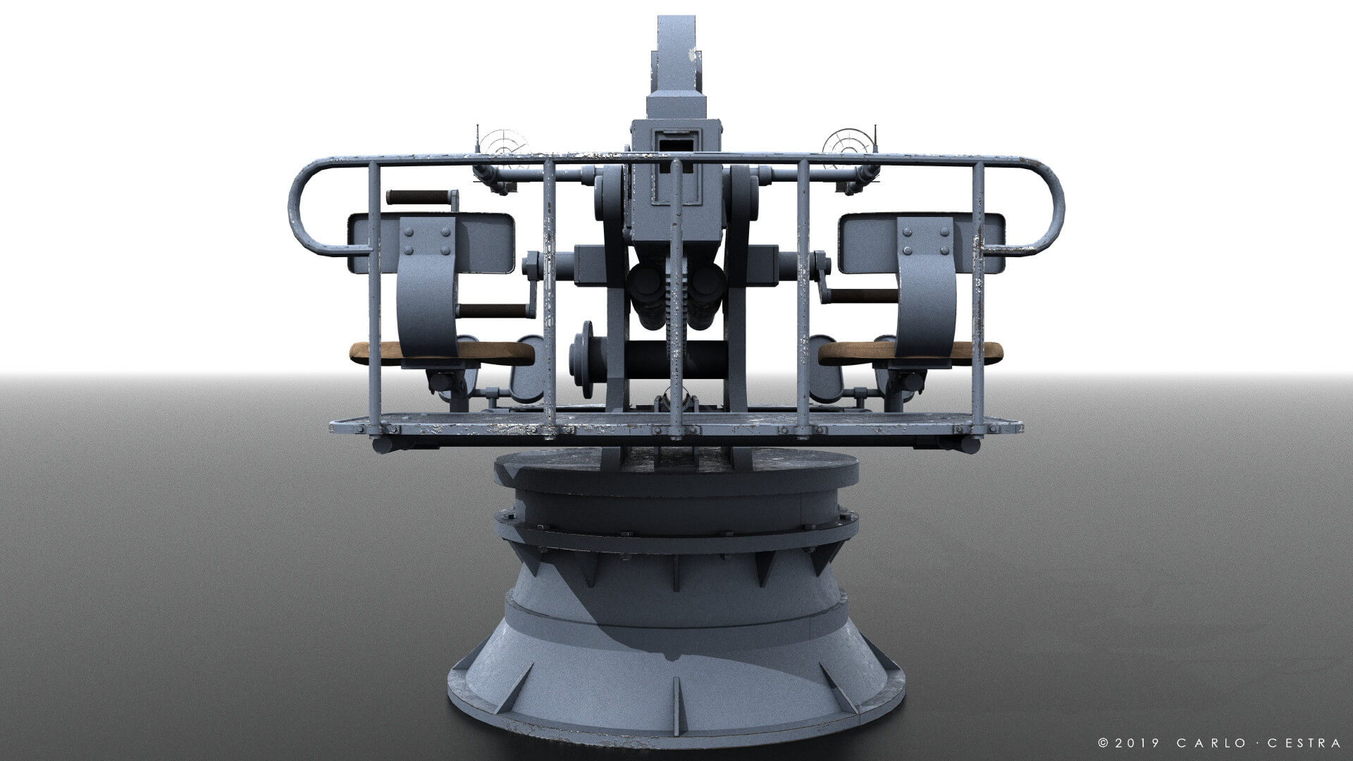 Bofors 40mm Gun - 3D Model by Carlo Cestra