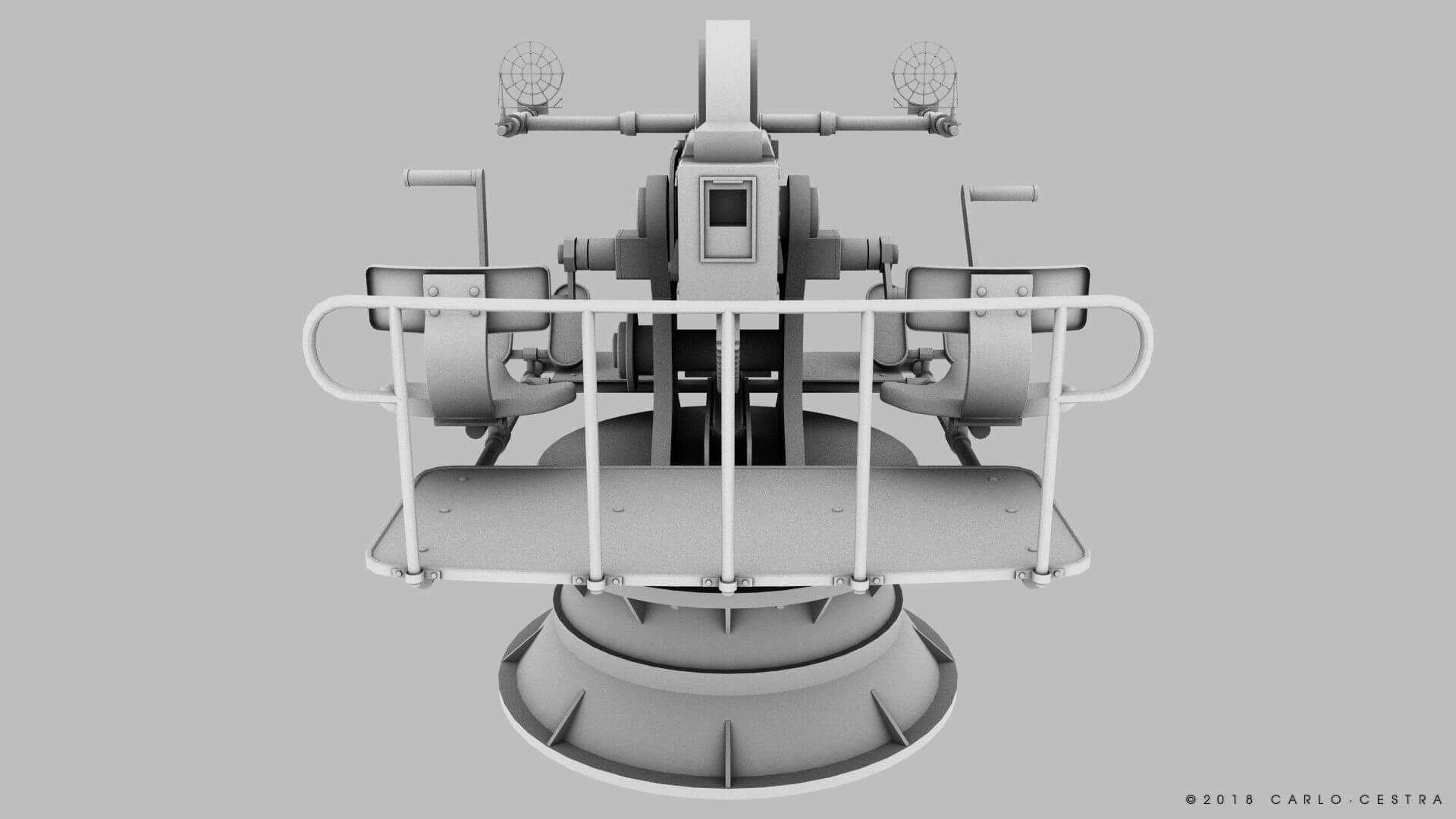 Bofors 40mm Gun - 3D Model by Carlo Cestra