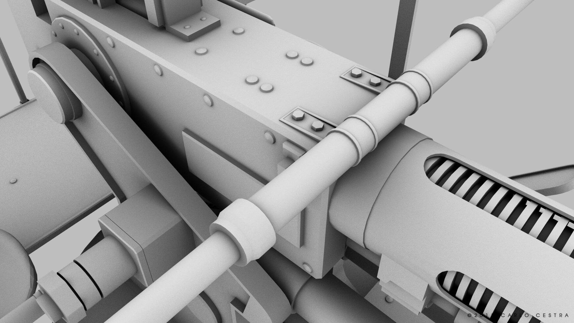 Bofors 40mm Gun - 3D Model by Carlo Cestra