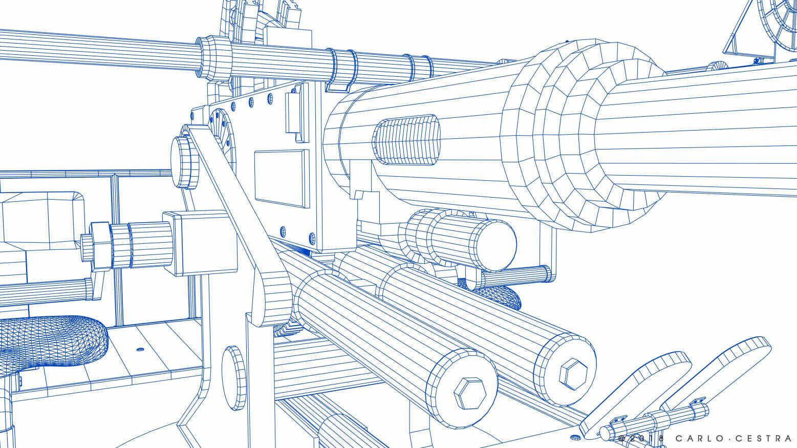 Bofors 40mm Gun - 3D Model by Carlo Cestra