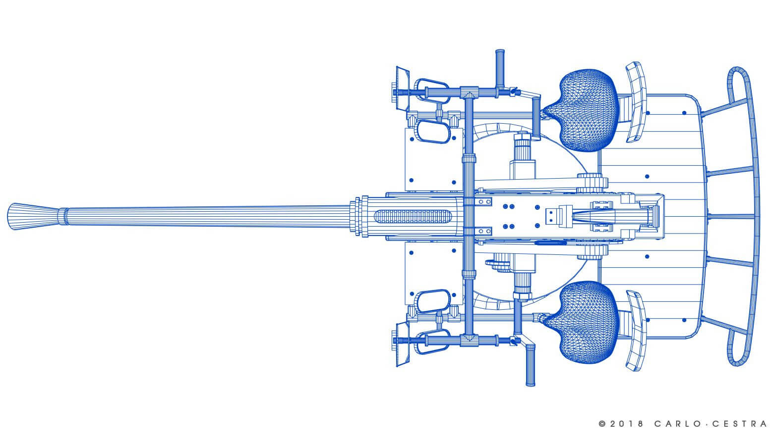 Bofors 40mm Gun - 3D Model by Carlo Cestra
