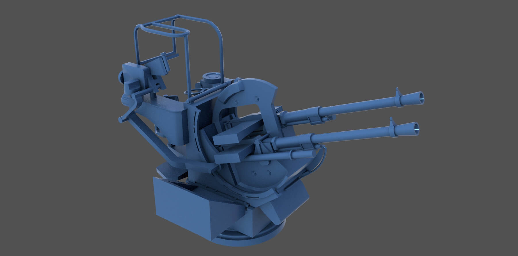 Breda 20-65 Twin 1/200 and 1/350 Scale 3D Model by Carlo Cestra