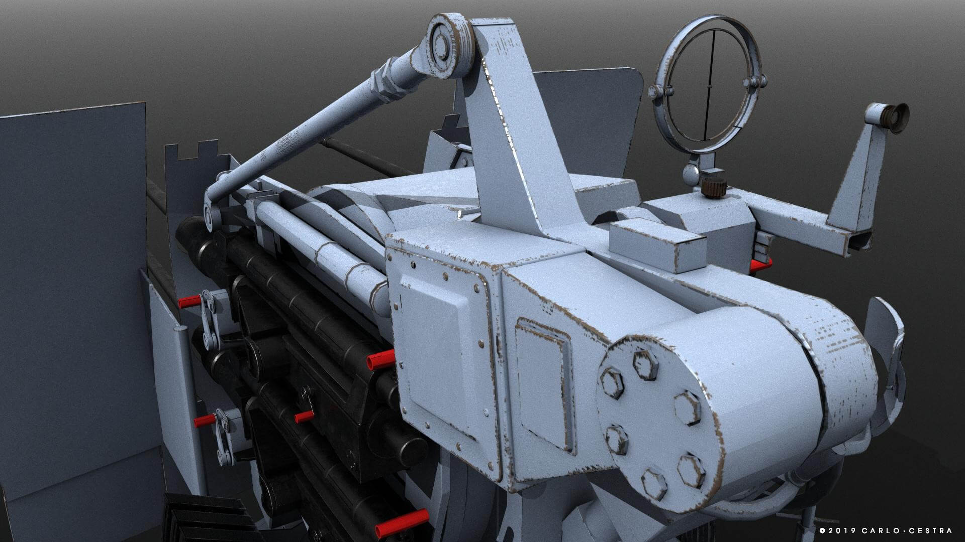 German 20mm Flak 38 Vierling - 3D Model by Carlo Cestra
