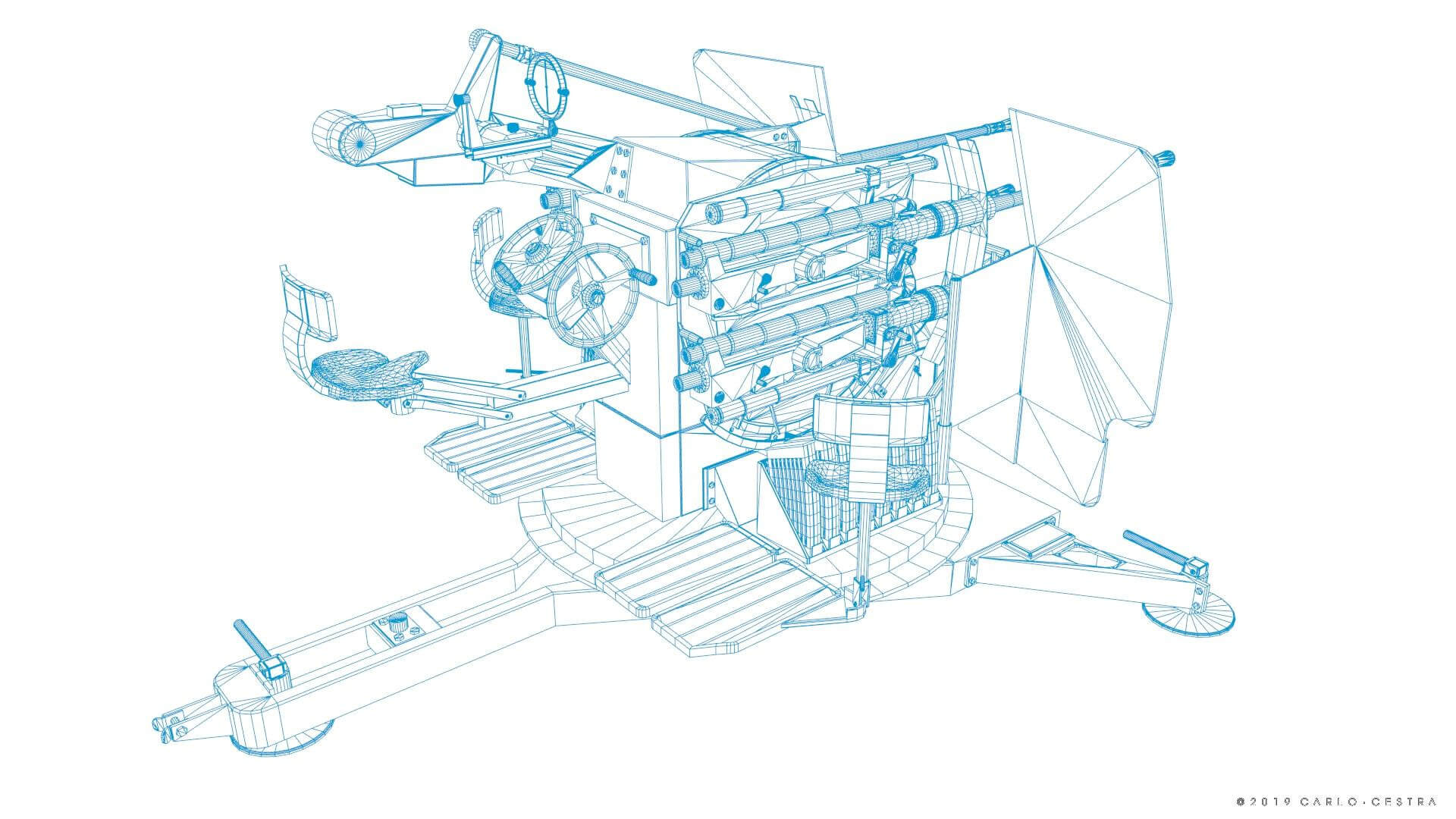 German 20mm Flak 38 Vierling - 3D Model by Carlo Cestra