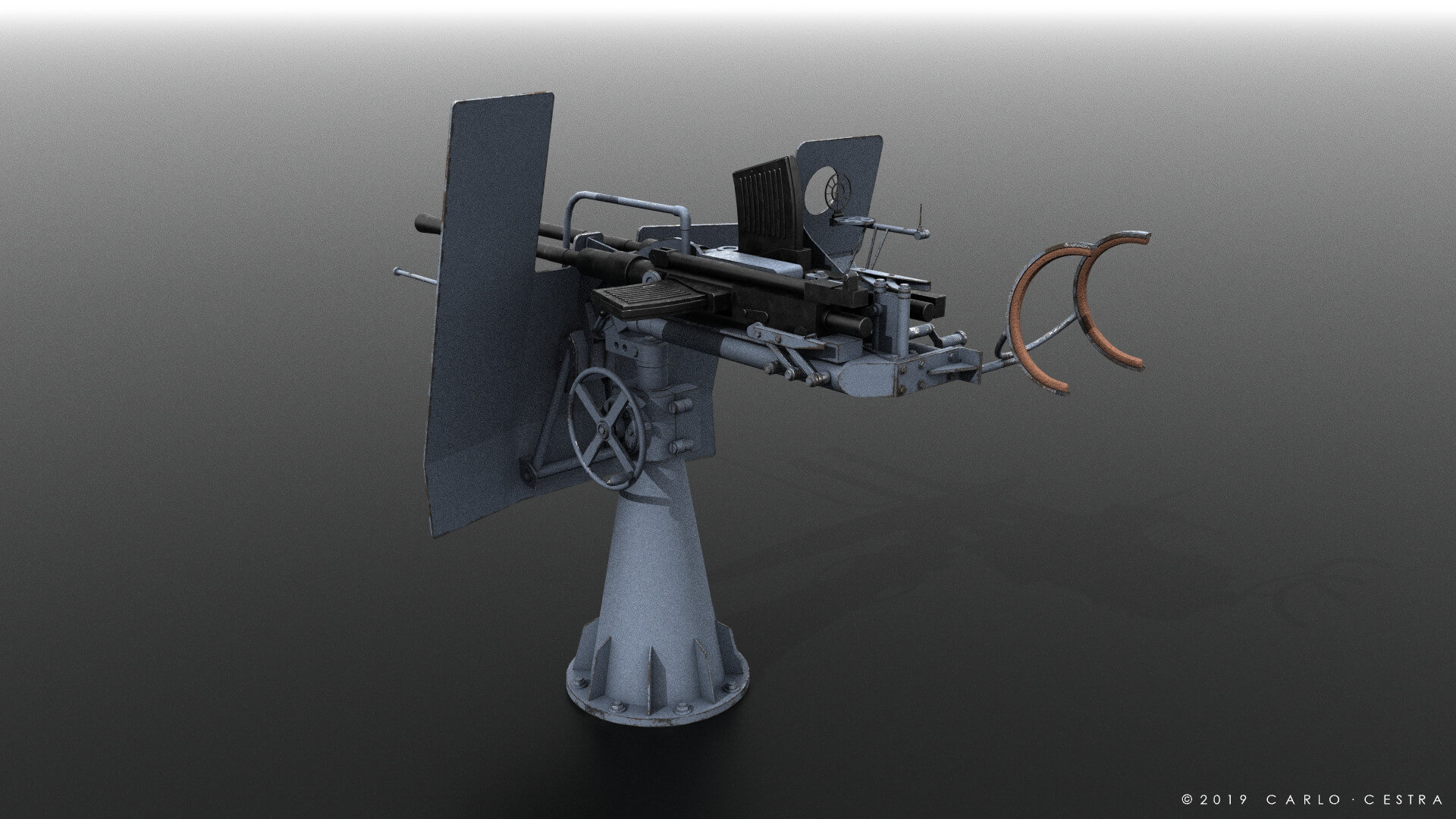 German 20mm Flak 38 - 3D Model by Carlo Cestra