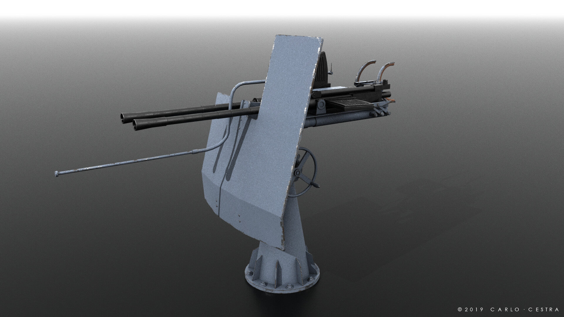 German 20mm Flak 38 - 3D Model by Carlo Cestra