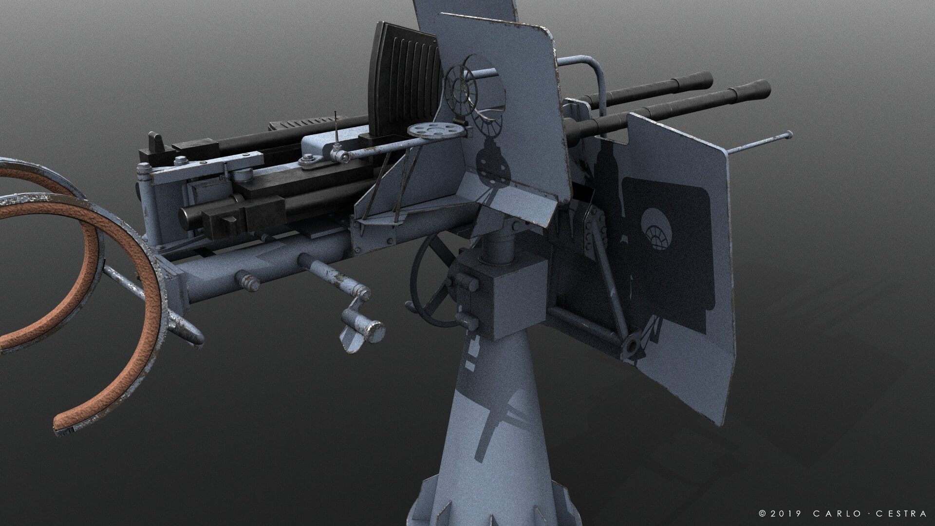 German 20mm Flak 38 - 3D Model by Carlo Cestra
