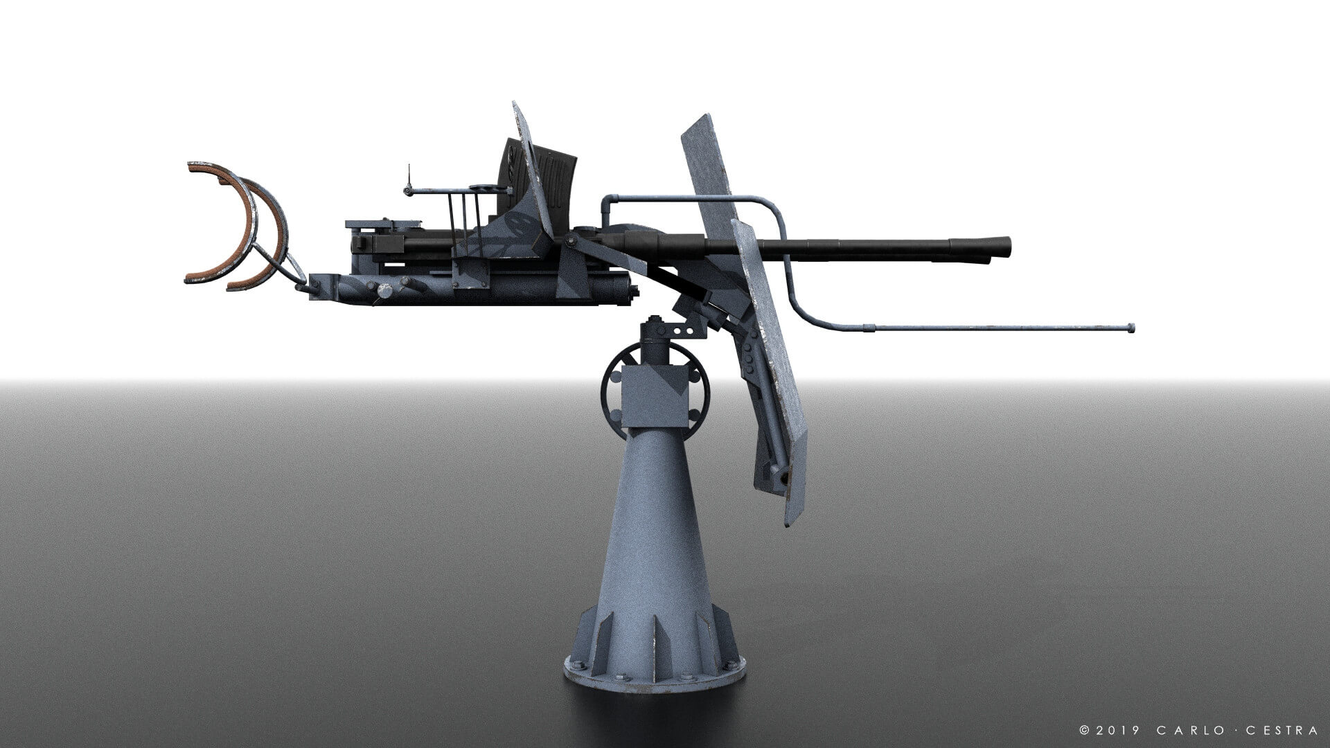 German 20mm Flak 38 - 3D Model by Carlo Cestra