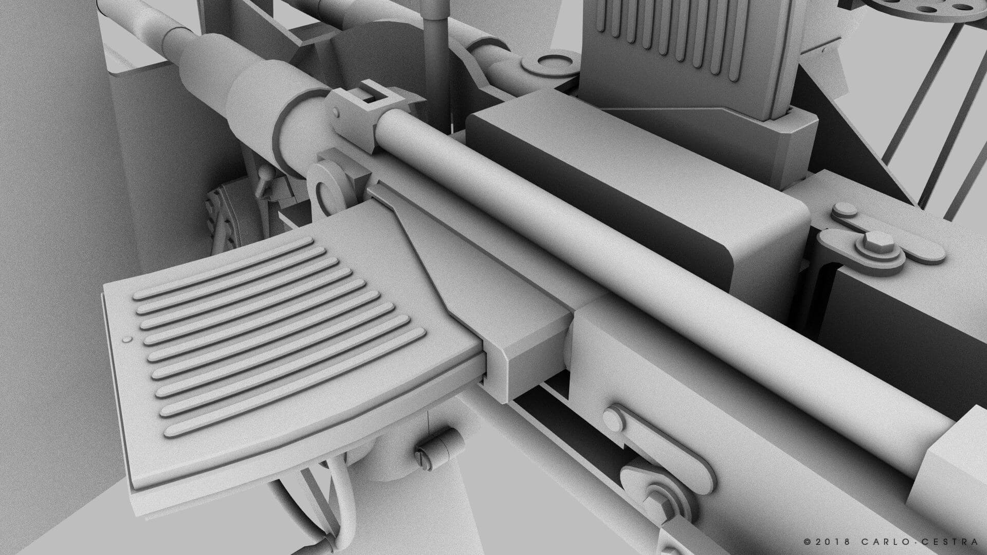 German 20mm Flak 38 - 3D Model by Carlo Cestra