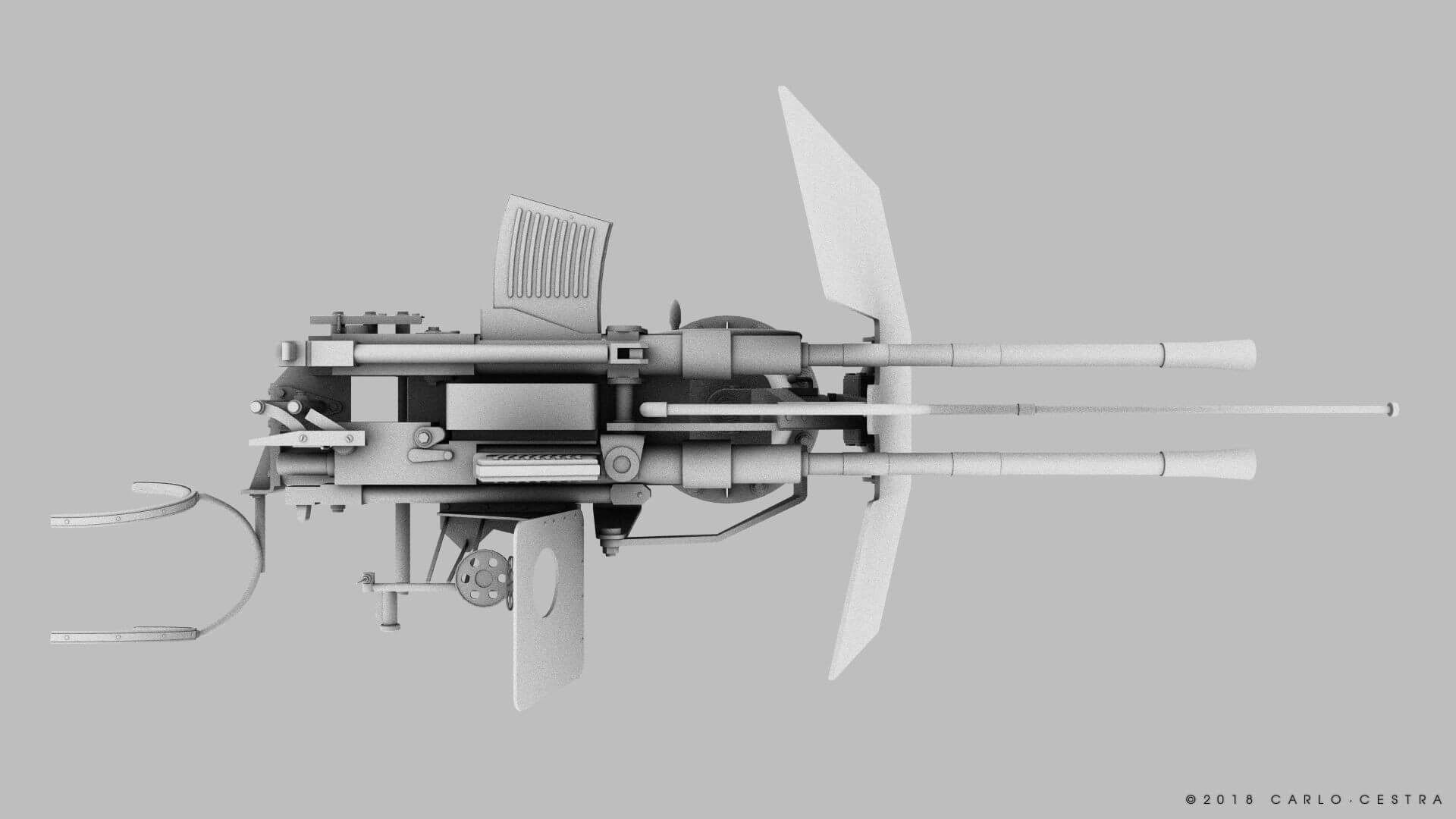 German 20mm Flak 38 - 3D Model by Carlo Cestra