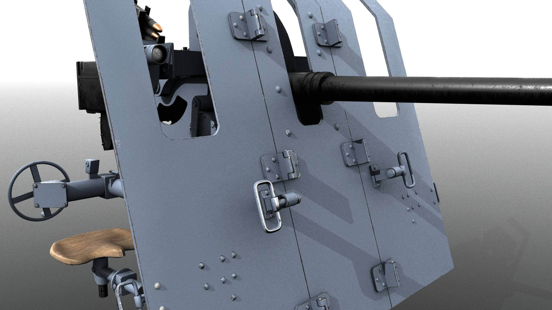 German 37mm Flak 42 - 3D Model by Carlo Cestra