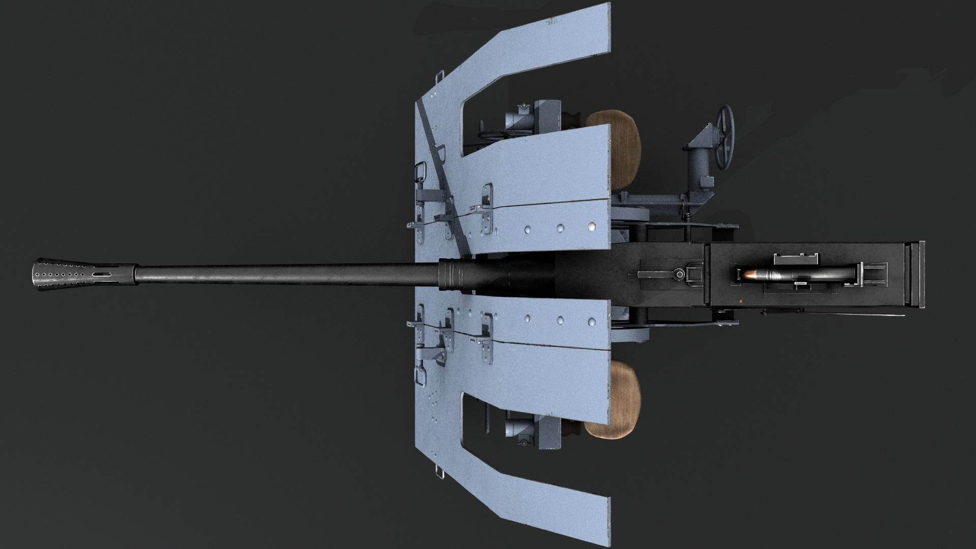 German 37mm Flak 42 - 3D Model by Carlo Cestra