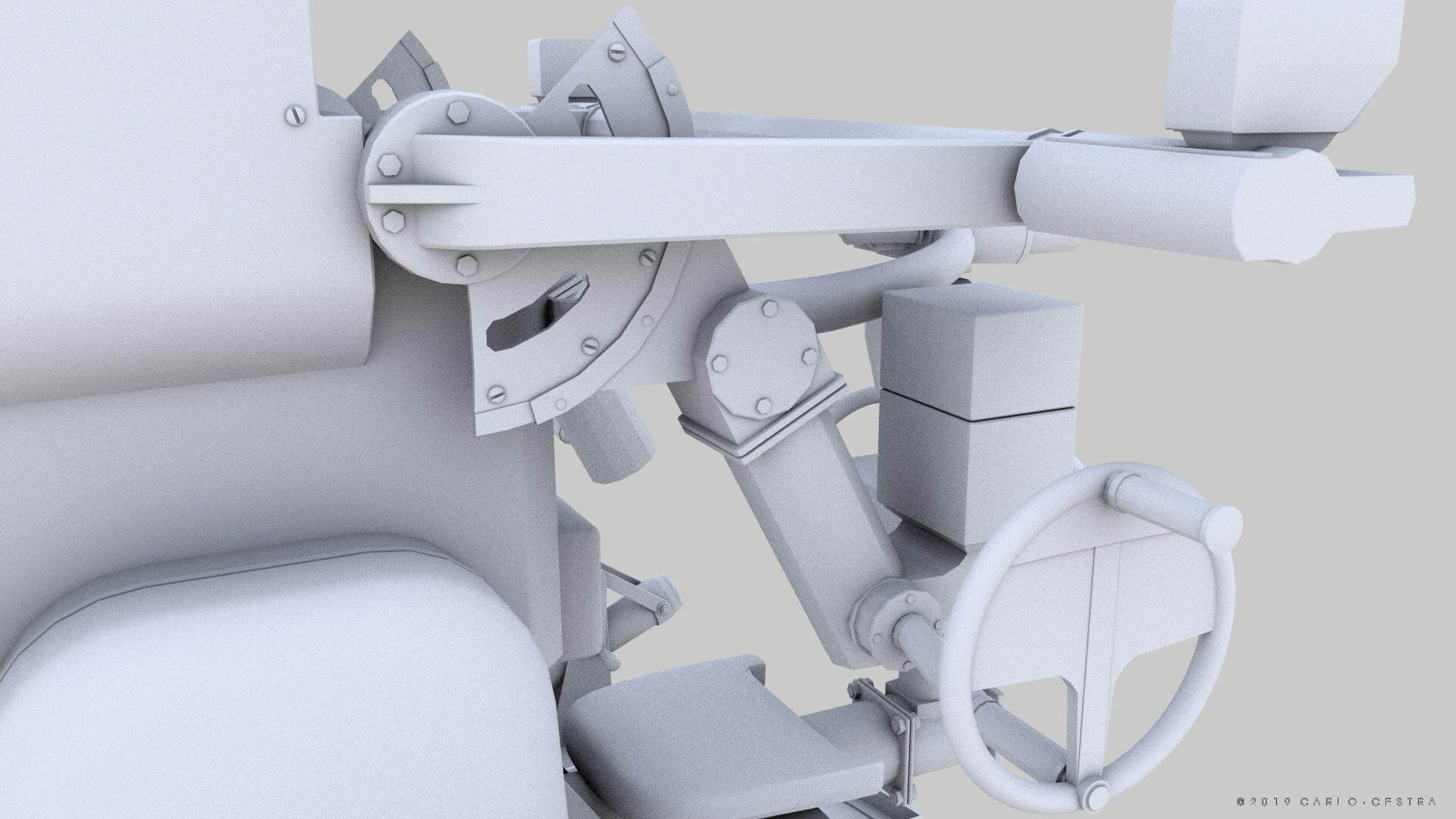German 37mm SK C30 Anti-aircraft Gun 3D Model by Carlo Cestra