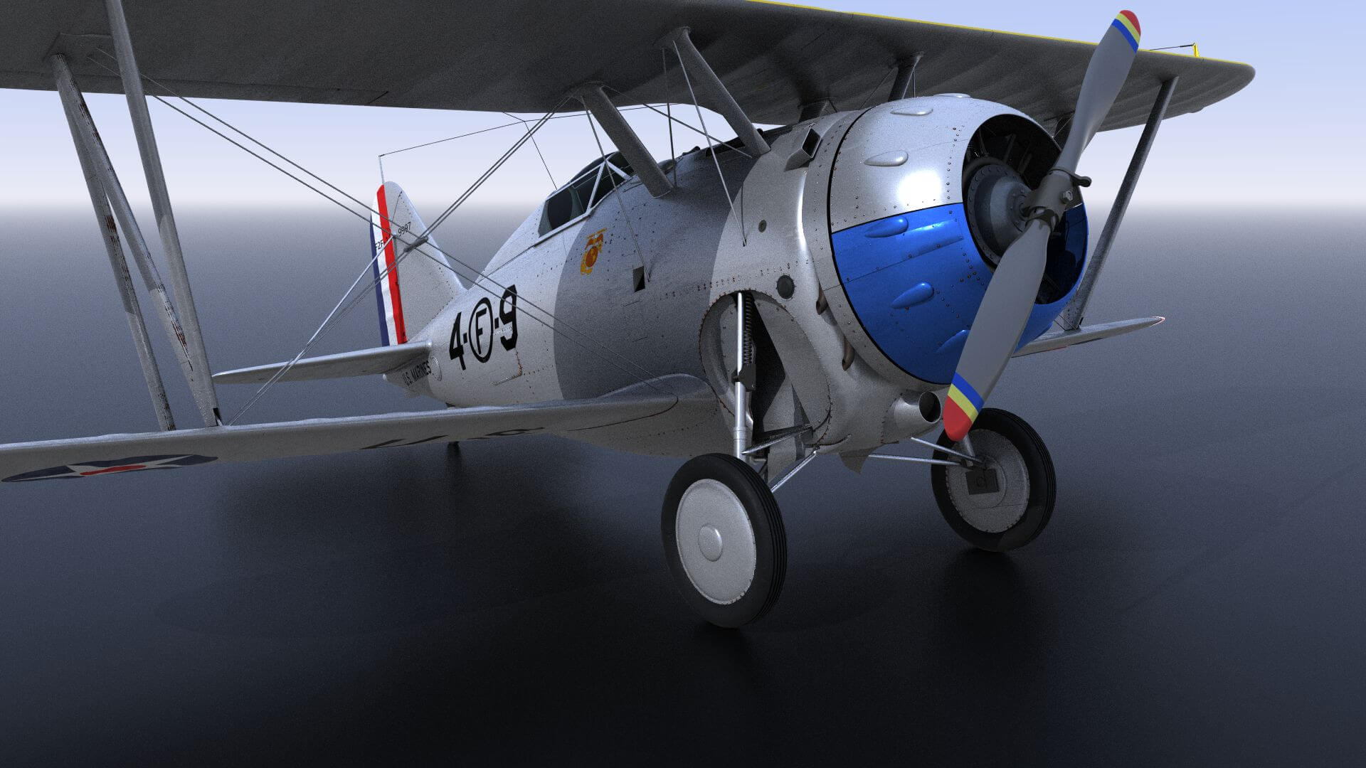 Grumman F2F-1 US Marines 1937 3D Model by Carlo Cestra