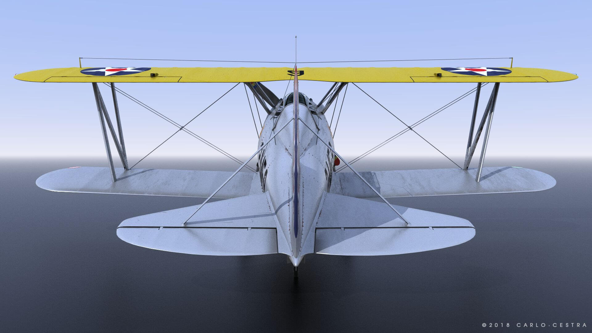 Grumman F2F-1 US Marines 1939 3D Model by Carlo Cestra