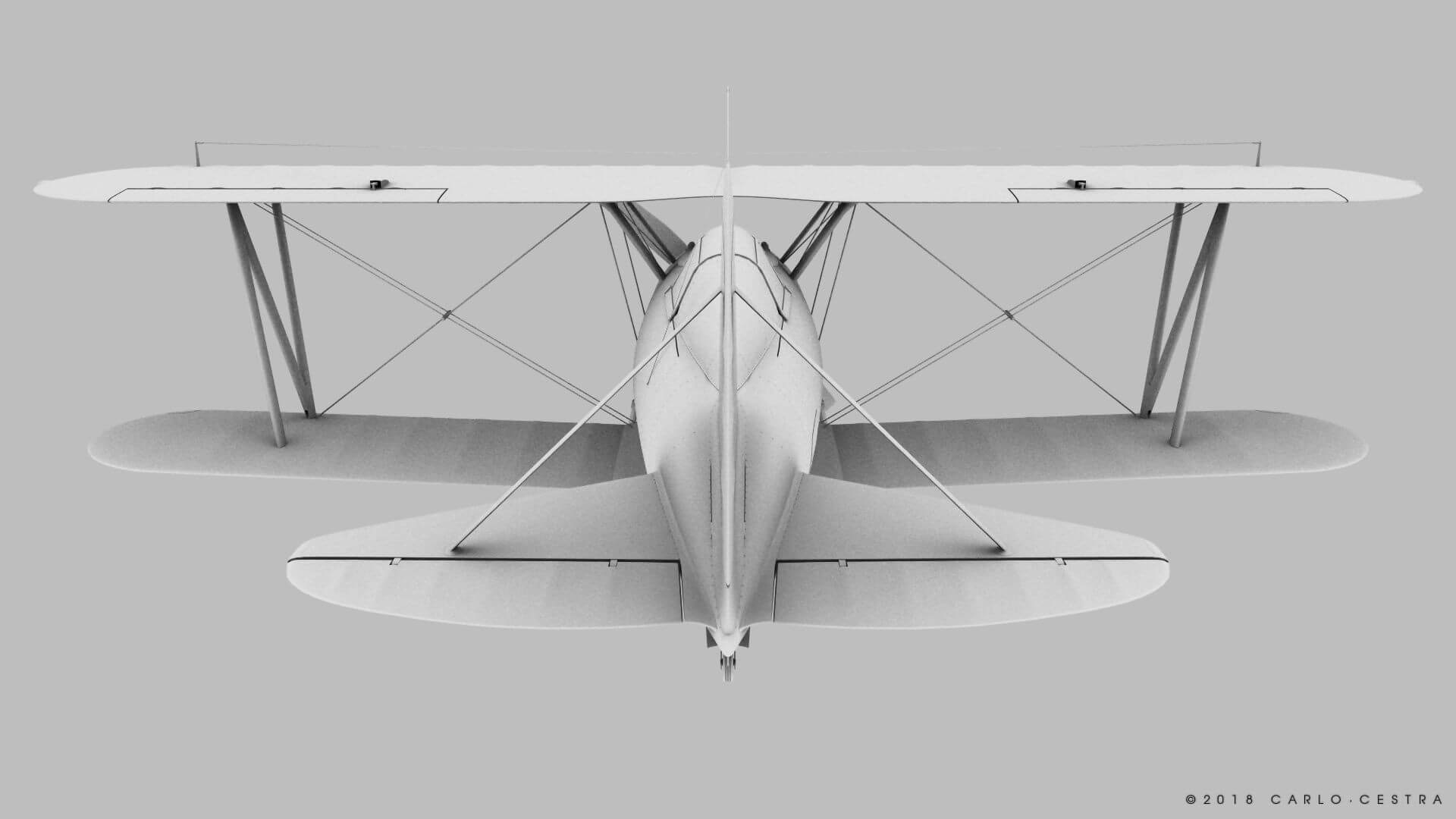 Grumman F2F-1 US Marines 1939 3D Model by Carlo Cestra