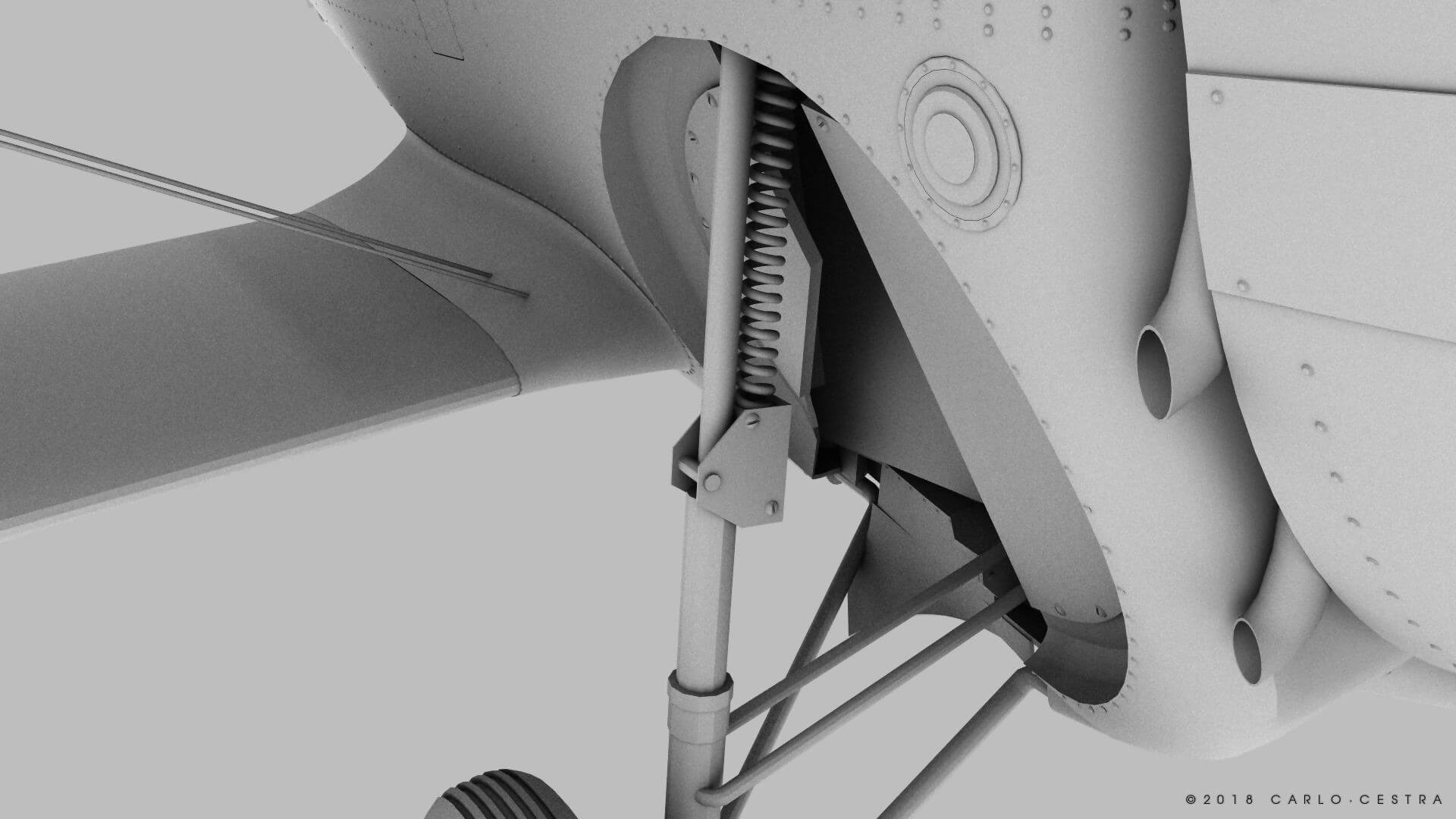 Grumman F2F-1 US Marines 1939 3D Model by Carlo Cestra