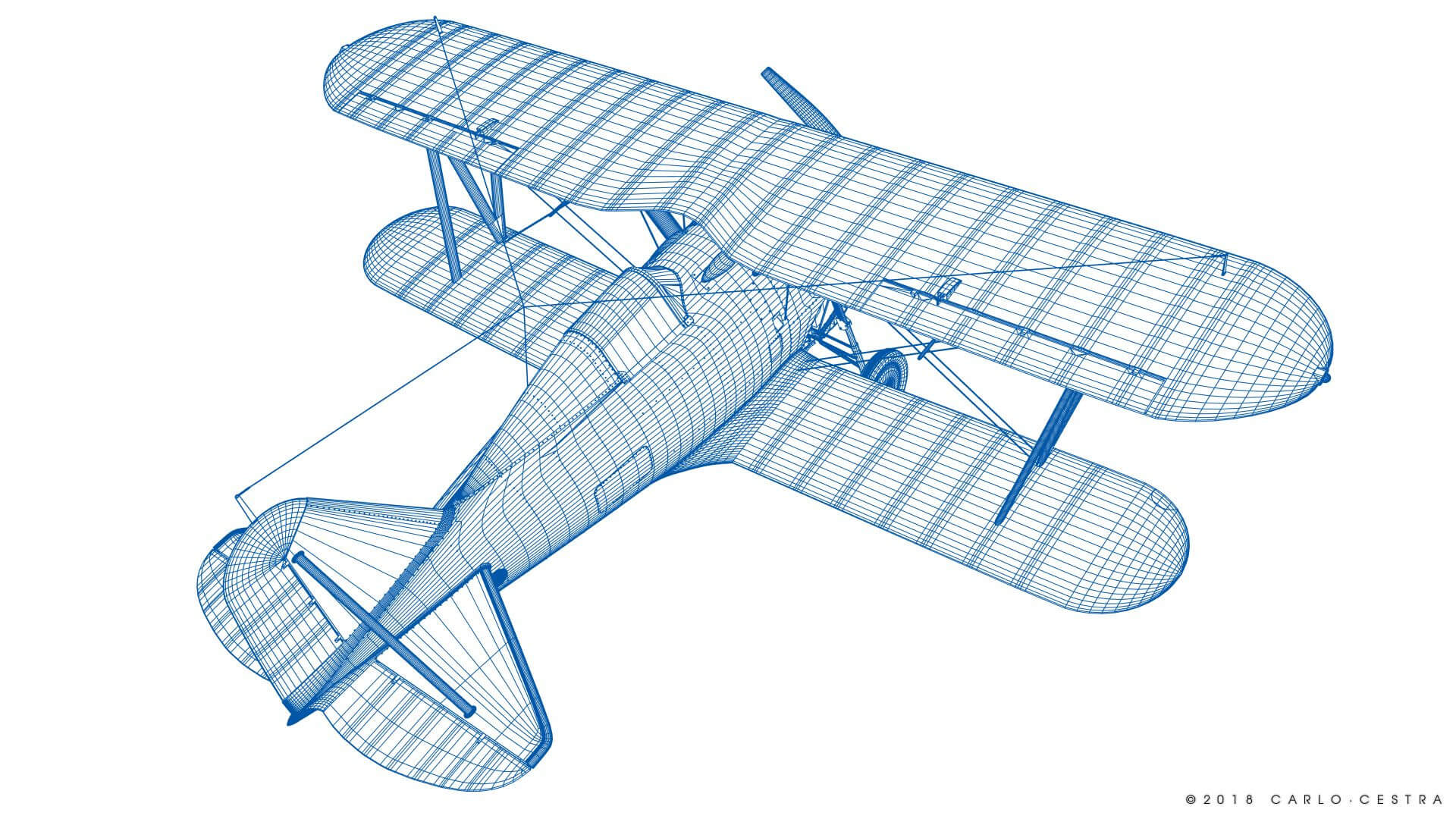 Grumman F2F-1 US Marines 1939 3D Model by Carlo Cestra