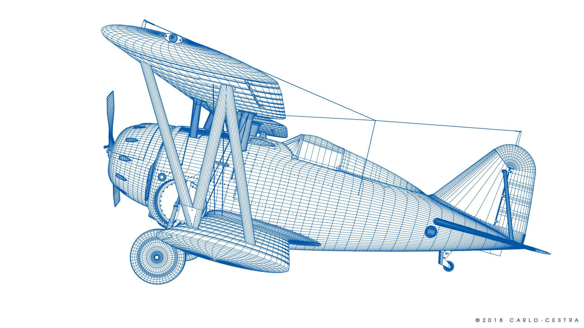 Grumman F2F-1 US Marines 1939 3D Model by Carlo Cestra