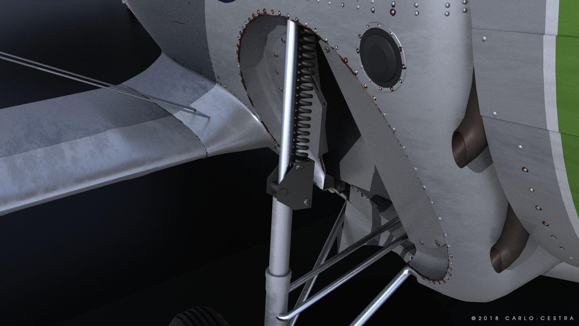 Grumman F2F-1 USS Wasp CV-7 1937 3D Model by Carlo Cestra