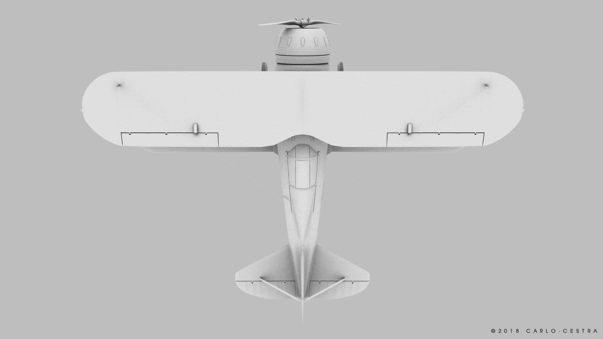 Grumman F2F-1 USS Wasp CV-7 1937 3D Model by Carlo Cestra