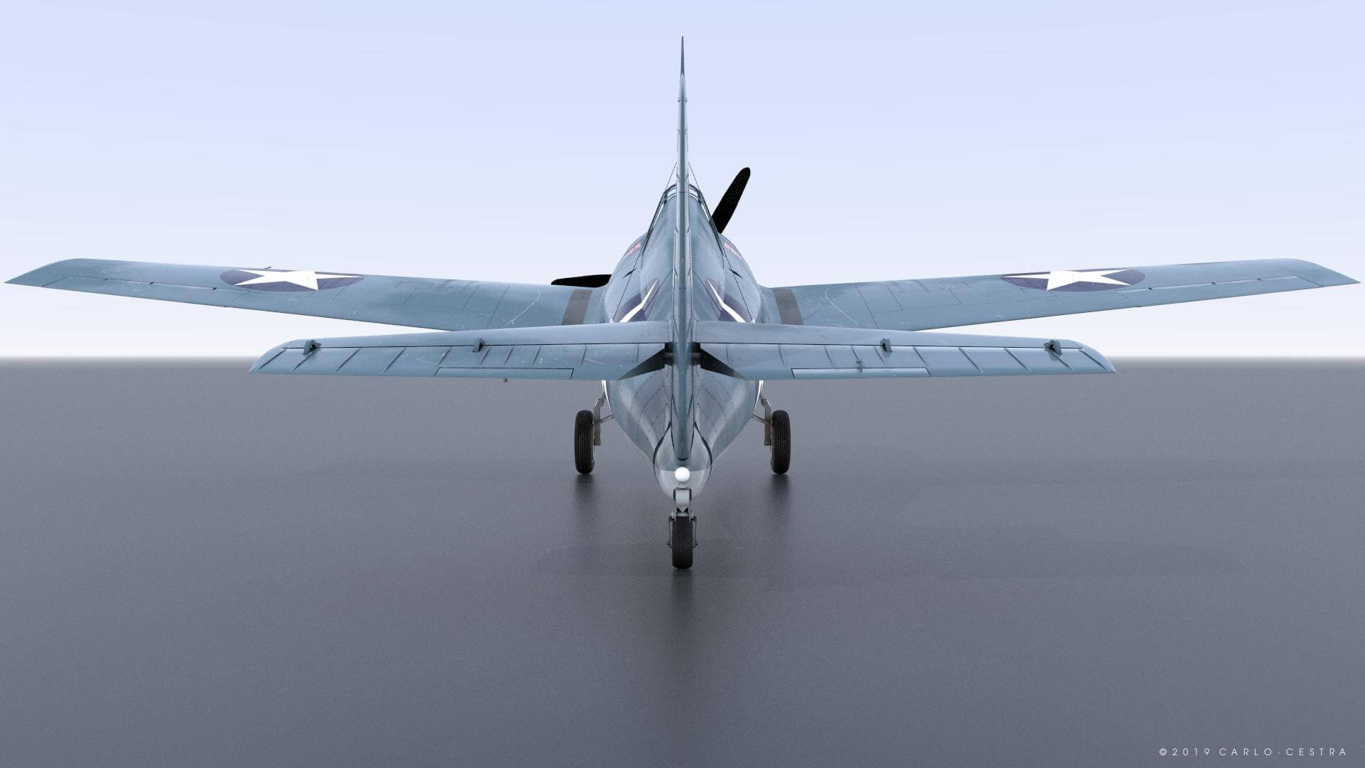 Grumman F4F-3 Wildcat 13 3D Model by Carlo Cestra