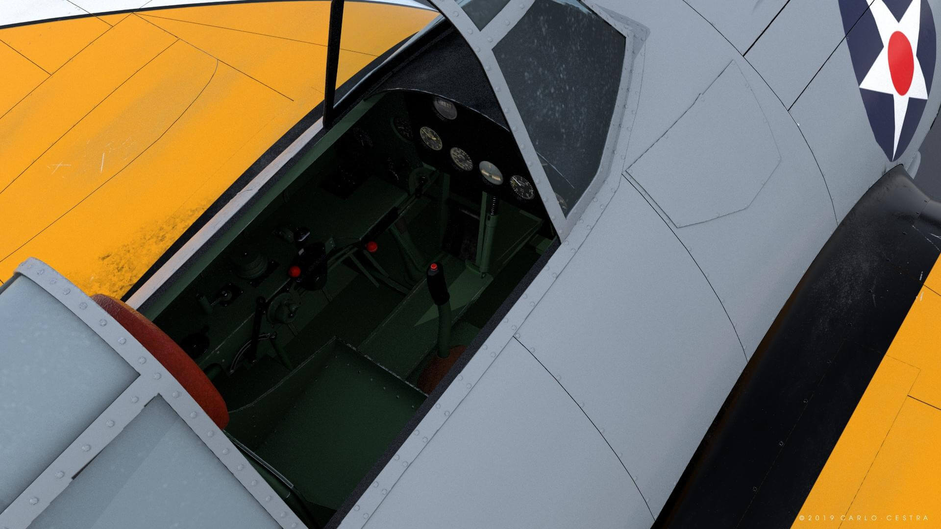 Grumman F4F-3 Wildcat 41F4 3D Model by Carlo Cestra