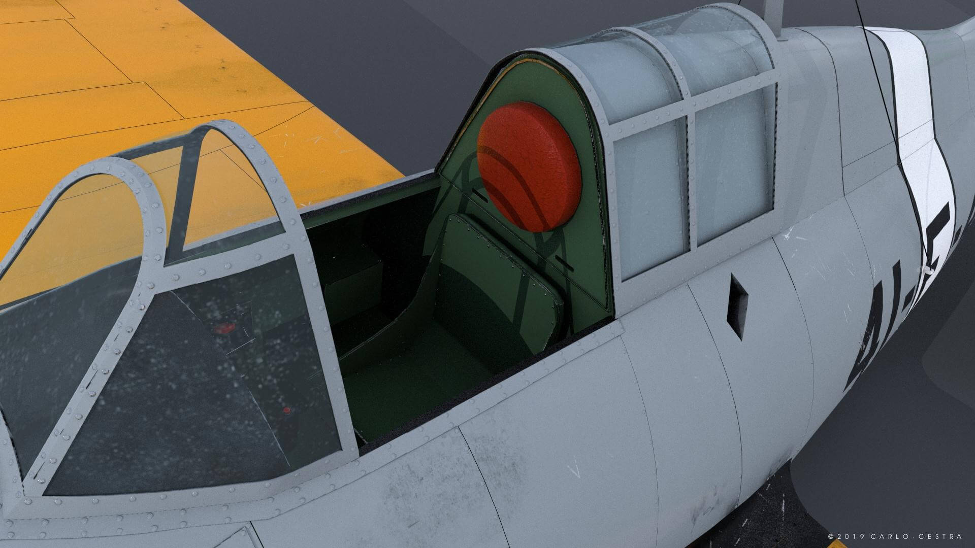 Grumman F4F-3 Wildcat 41F4 3D Model by Carlo Cestra