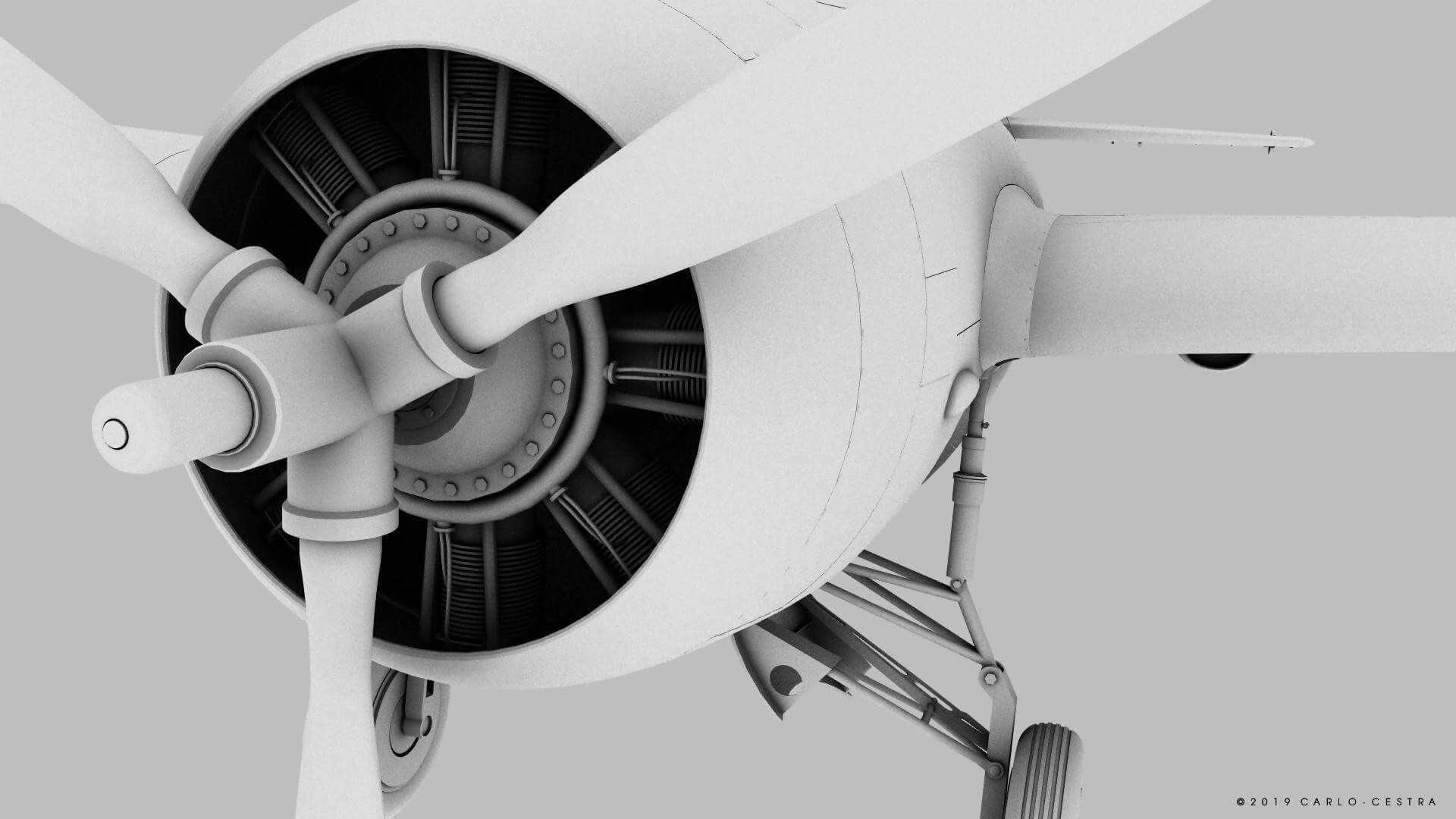 Grumman F4F-3 Wildcat 41F4 3D Model by Carlo Cestra