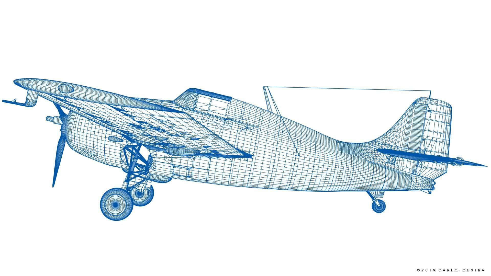 Grumman F4F-3 Wildcat 41F4 3D Model by Carlo Cestra