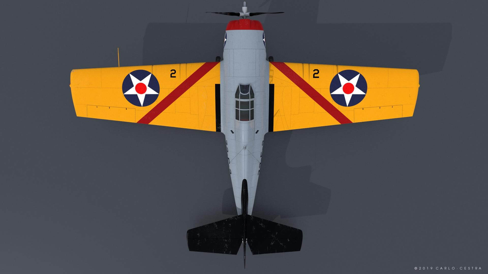 Grumman F4F-3 Wildcat 72F2 3D Model by Carlo Cestra