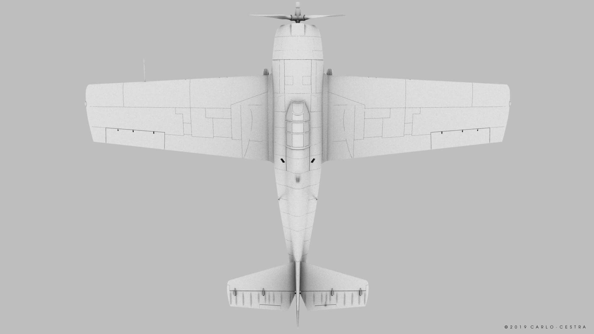 Grumman F4F-3 Wildcat 72F2 3D Model by Carlo Cestra