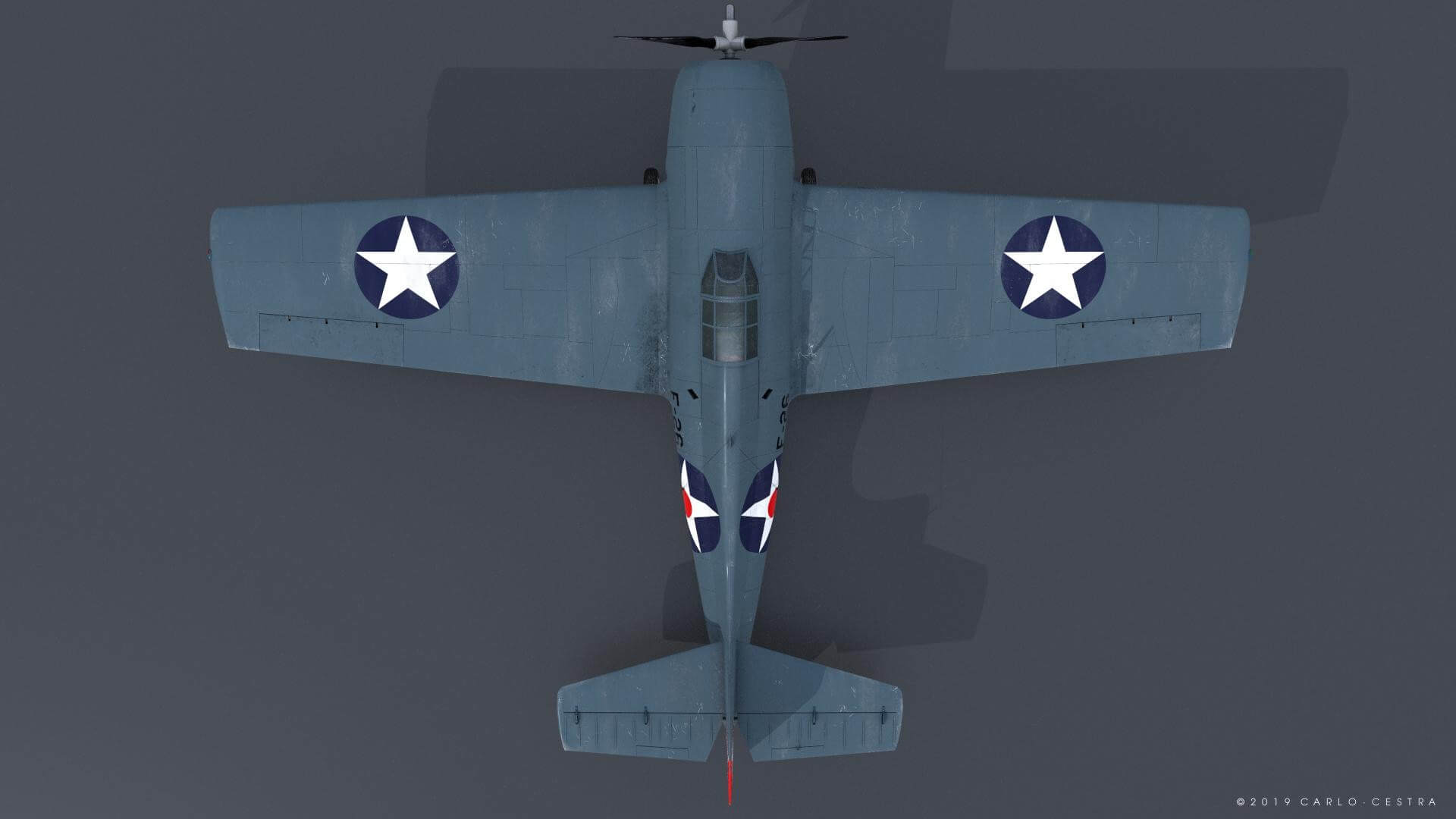 Grumman F4F-3 Wildcat F26 3D Model by Carlo Cestra