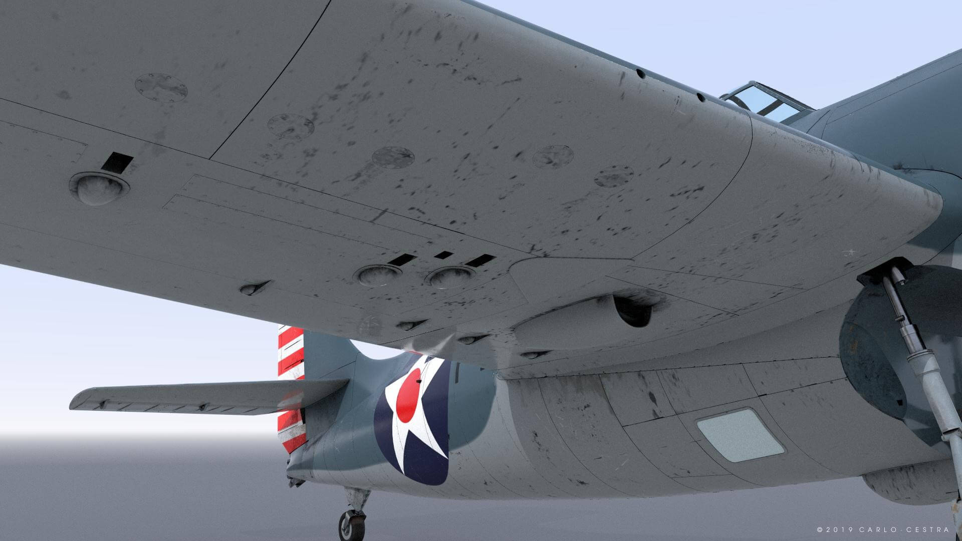 Grumman F4F-3 Wildcat F26 3D Model by Carlo Cestra