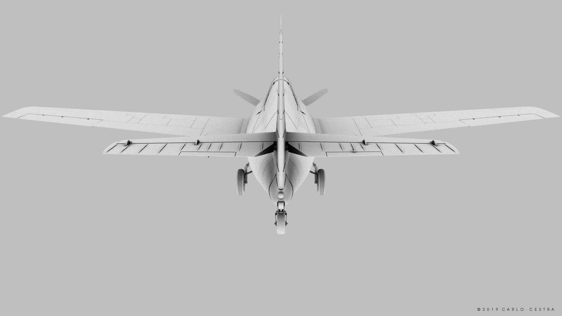 Grumman F4F-3 Wildcat F26 3D Model by Carlo Cestra