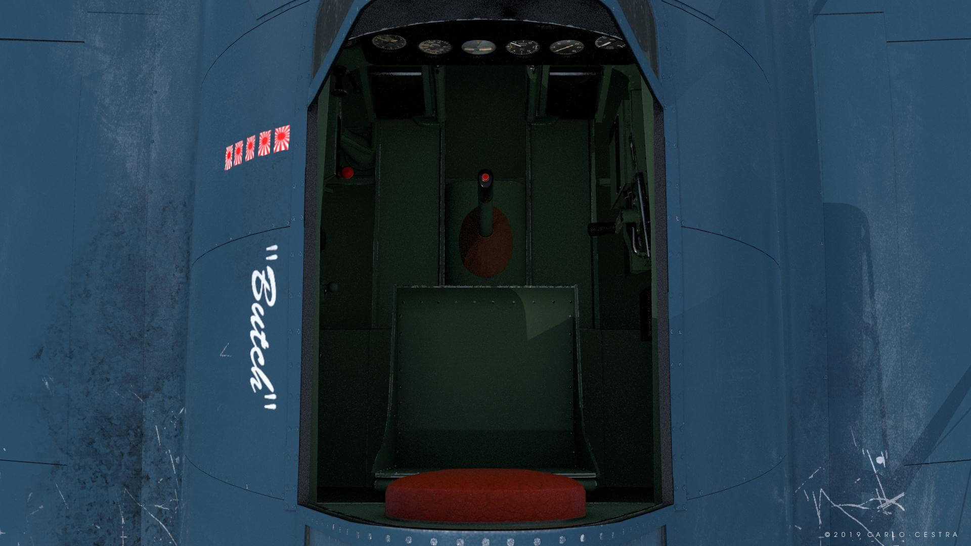 Grumman F4F-3 Wildcat F3 Butch 3D Model by Carlo Cestra