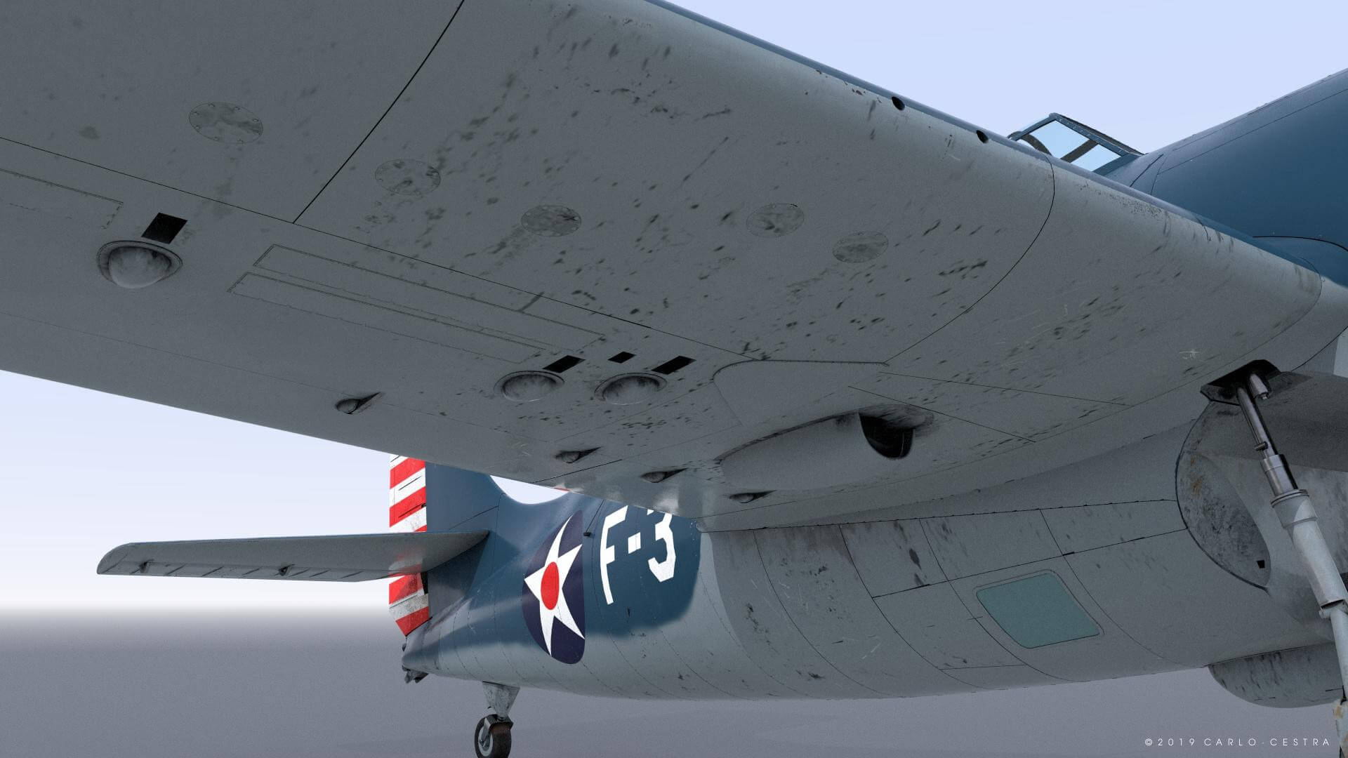 Grumman F4F-3 Wildcat F3 Butch 3D Model by Carlo Cestra