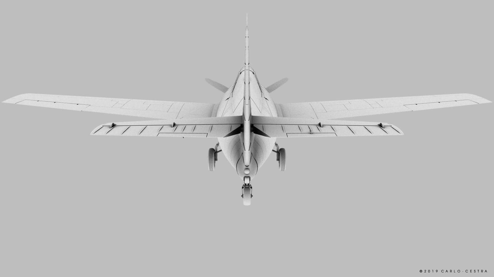 Grumman F4F-3 Wildcat F3 Butch 3D Model by Carlo Cestra