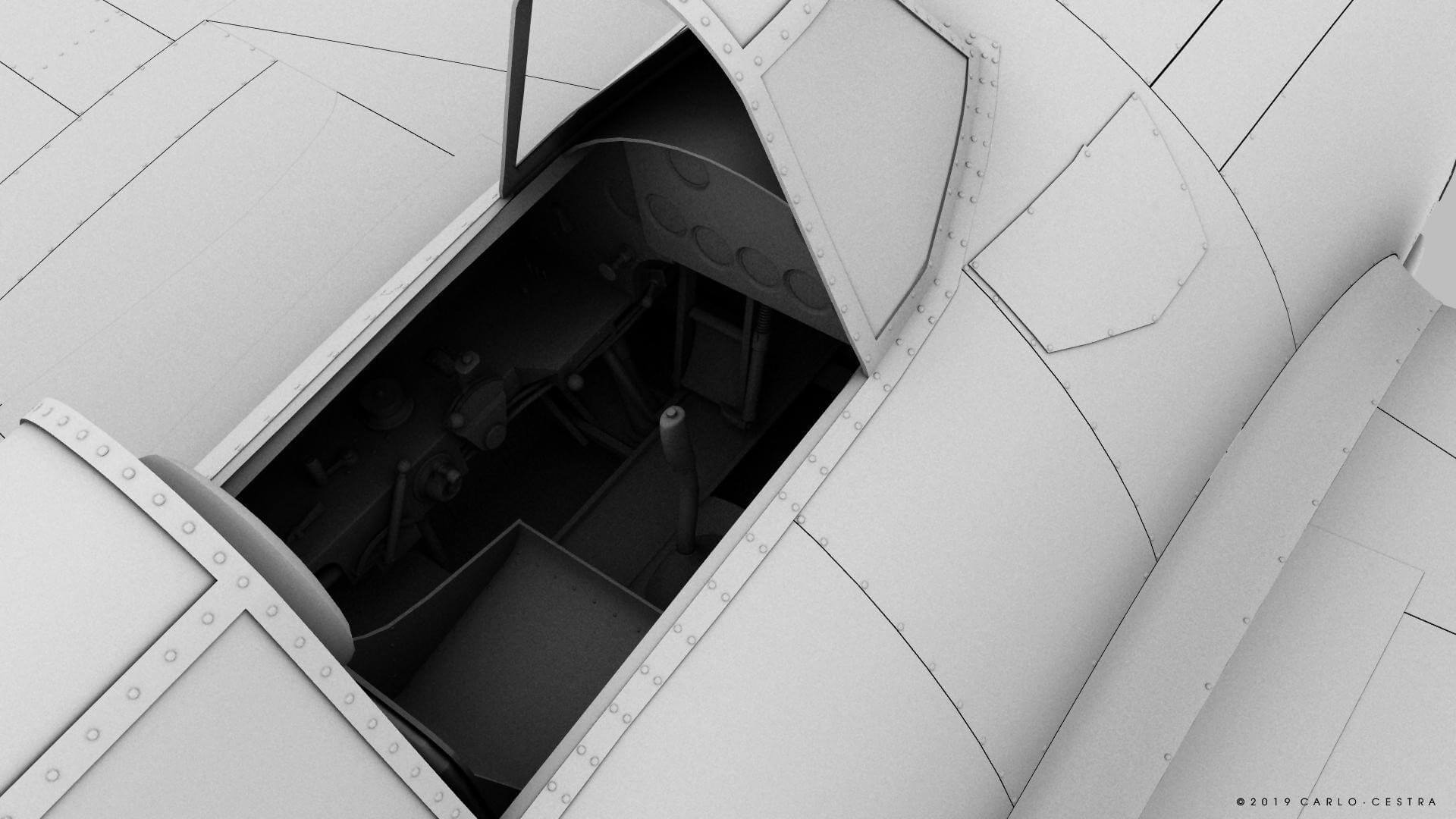 Grumman F4F-3 Wildcat F3 Butch 3D Model by Carlo Cestra