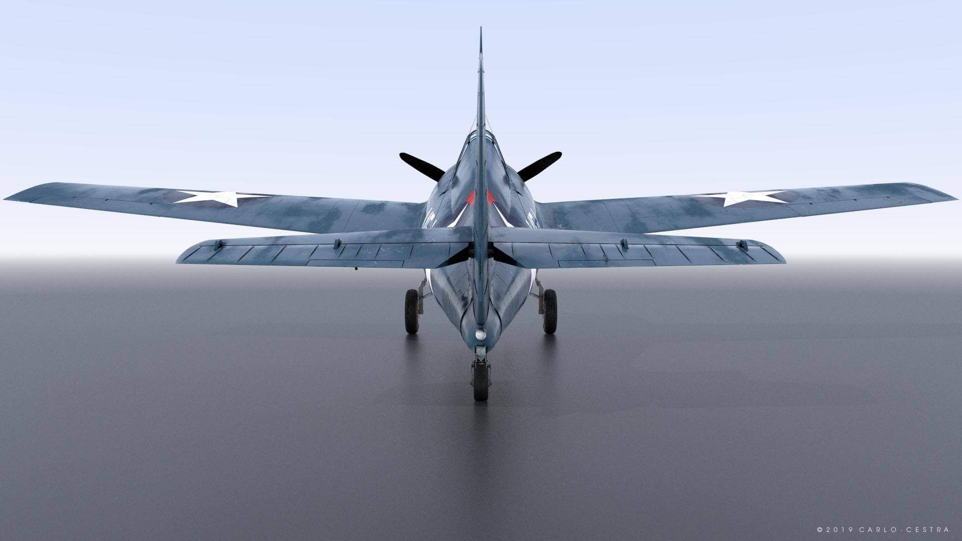 Grumman F4F-3 Wildcat MF1 3D Model by Carlo Cestra