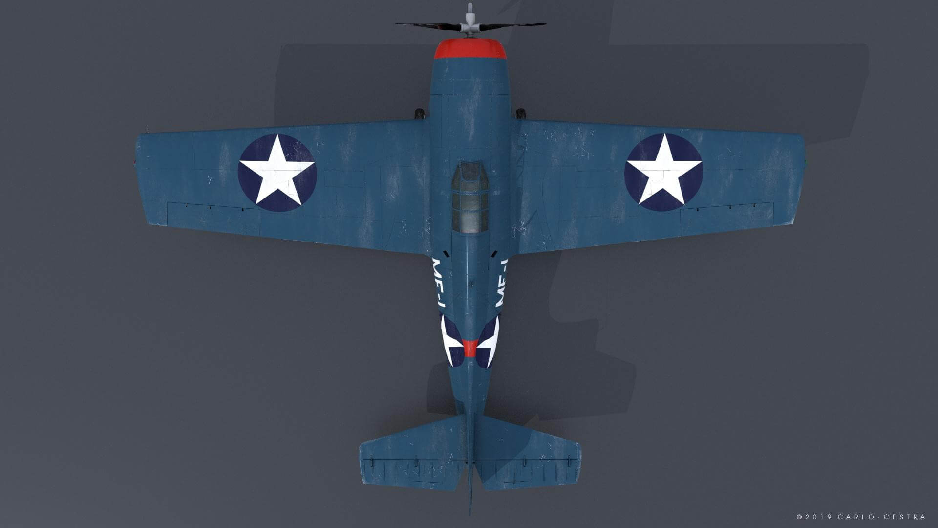 Grumman F4F-3 Wildcat MF1 3D Model by Carlo Cestra