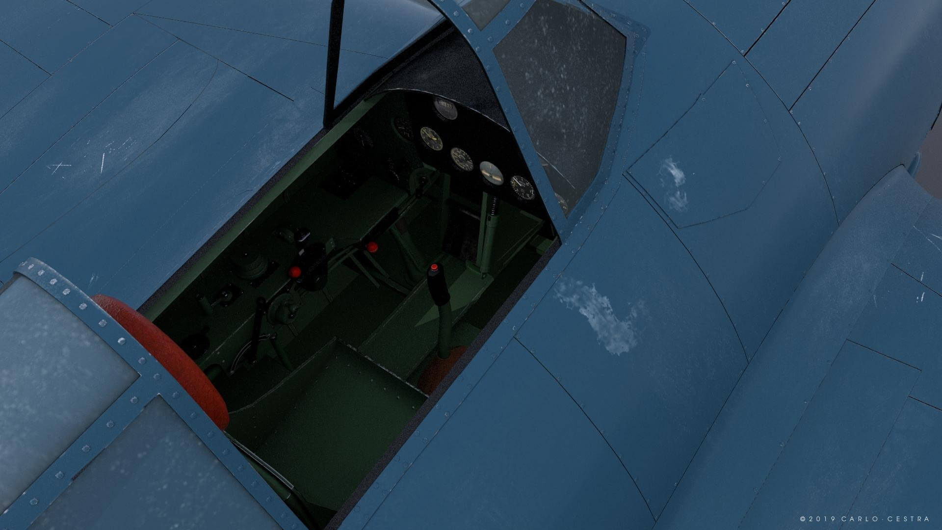 Grumman F4F-3 Wildcat MF1 3D Model by Carlo Cestra