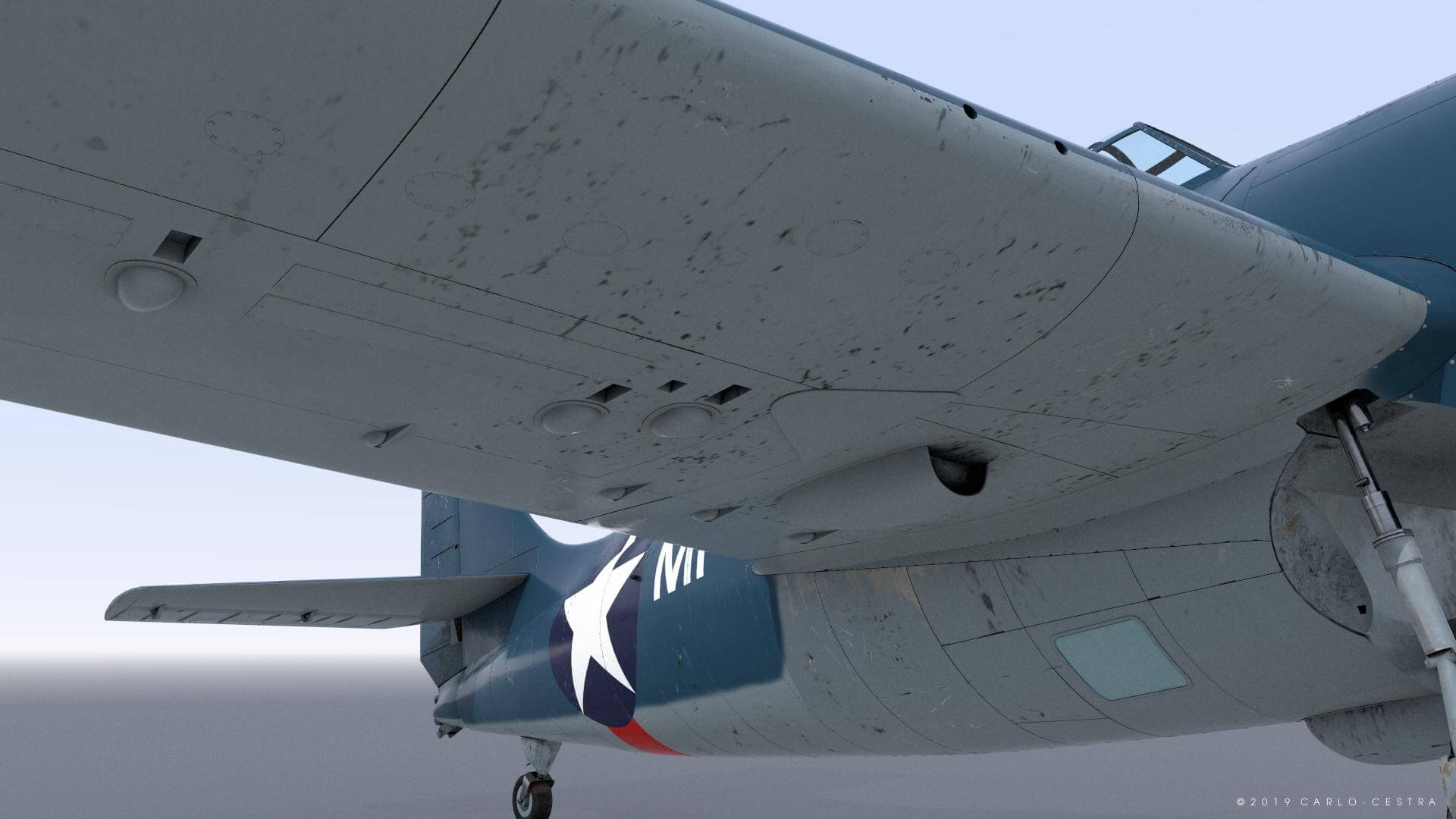 Grumman F4F-3 Wildcat MF1 3D Model by Carlo Cestra