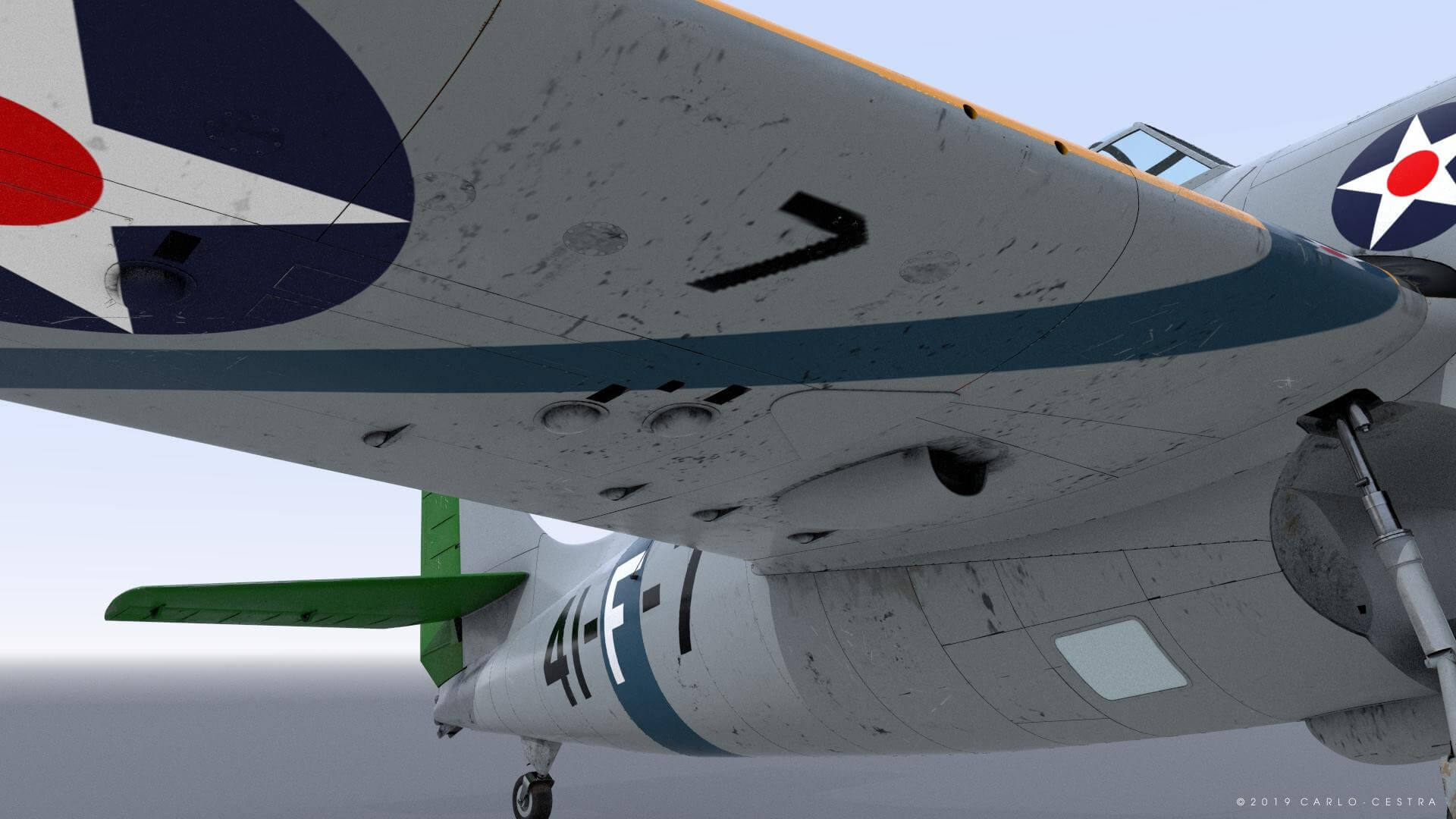 Grumman F4F-3 Wildcat VF41-41F7 3D Model by Carlo Cestra