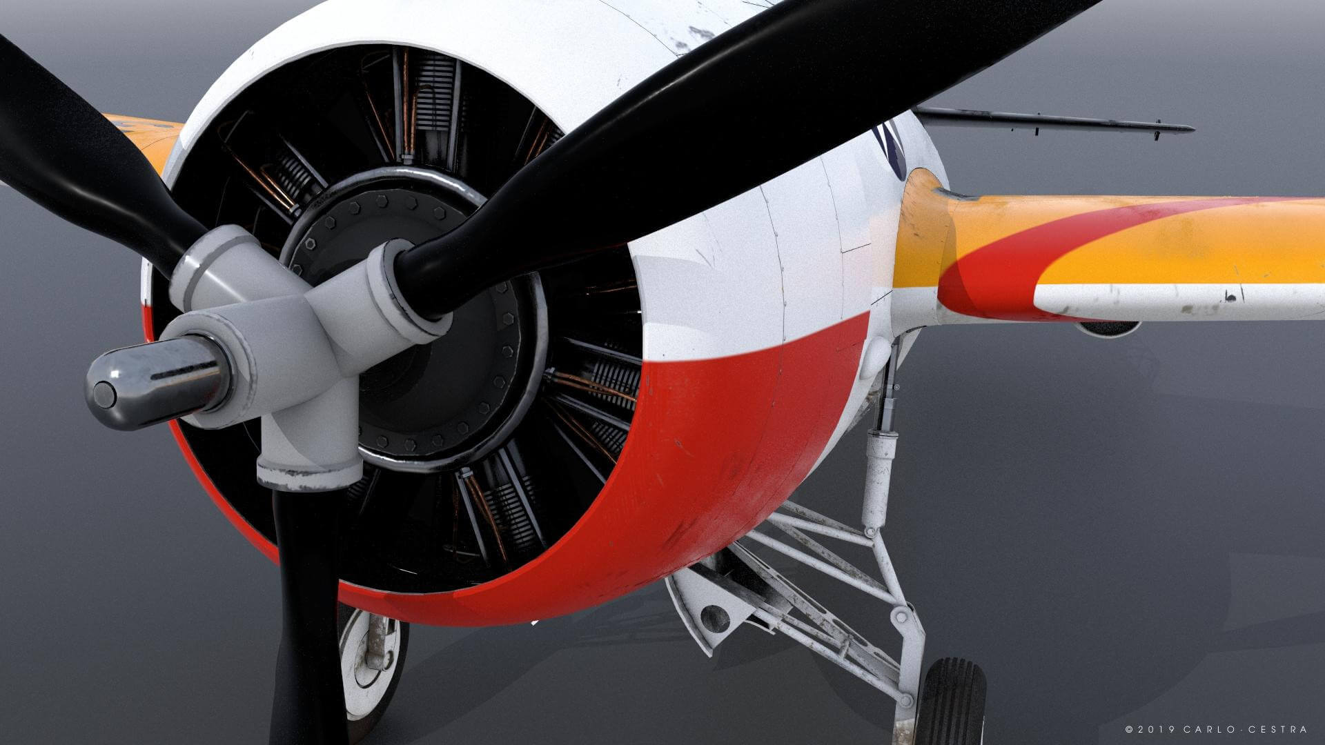 Grumman F4F-3 Wildcat VF7-7F3 3D Model by Carlo Cestra