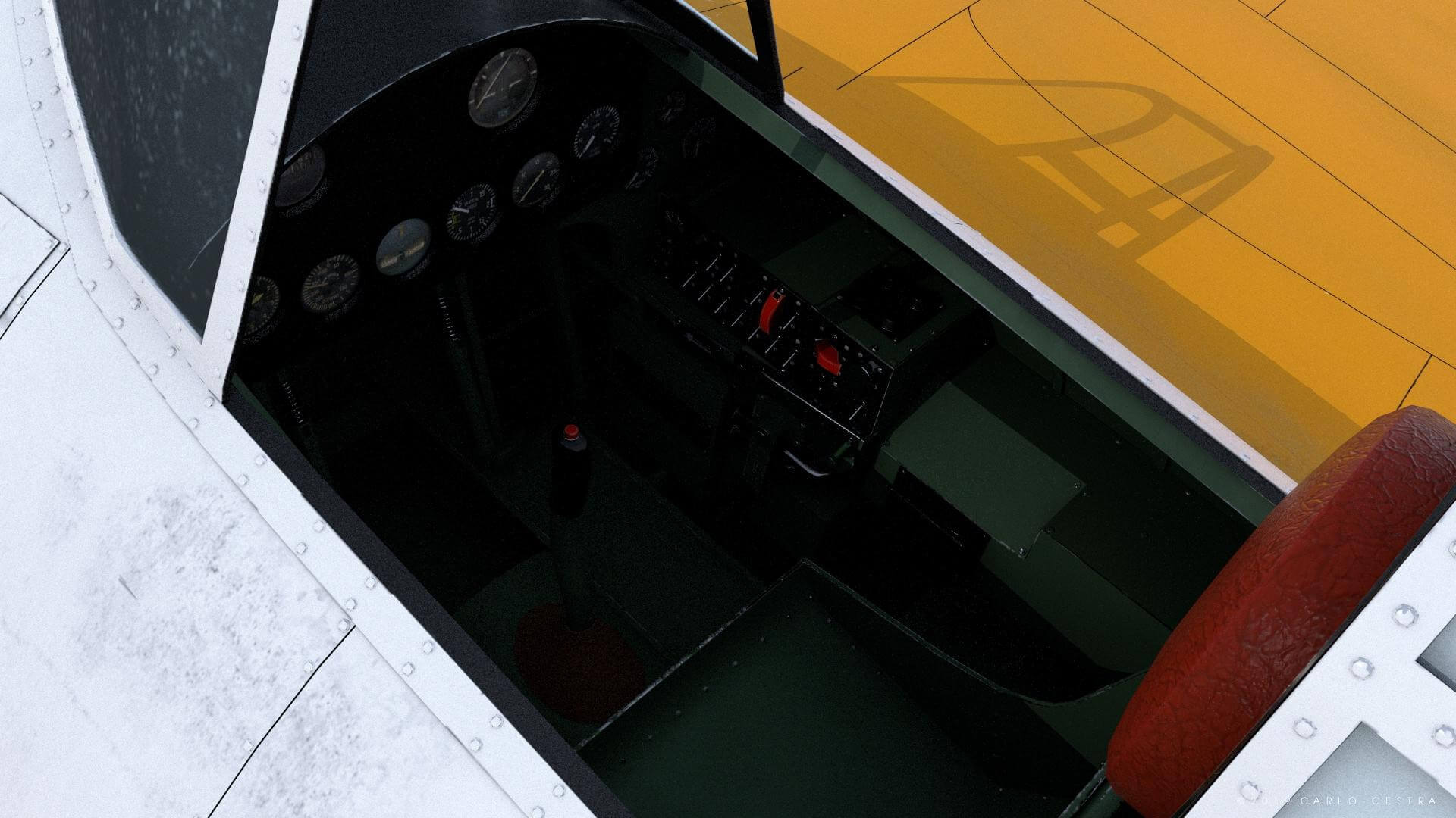 Grumman F4F-3 Wildcat VF7-7F3 3D Model by Carlo Cestra