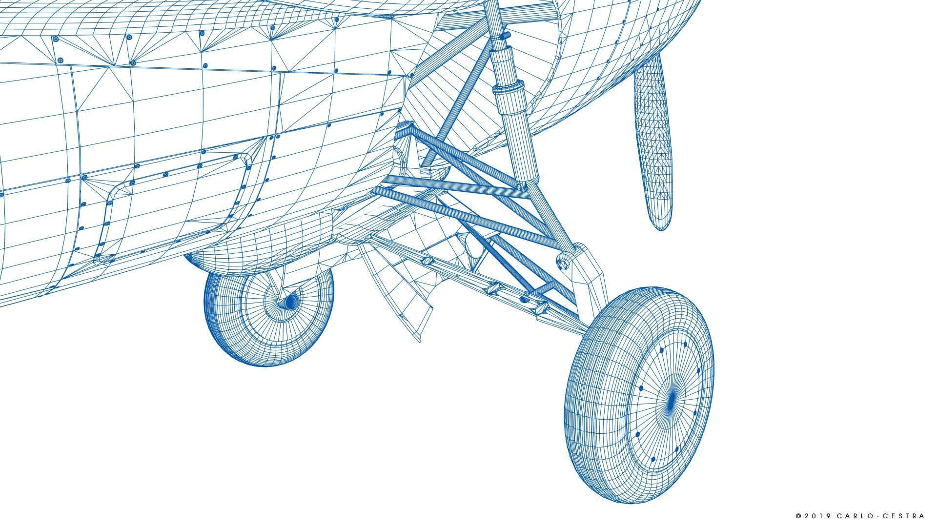 Grumman F4F-3 Wildcat VF7-7F3 3D Model by Carlo Cestra