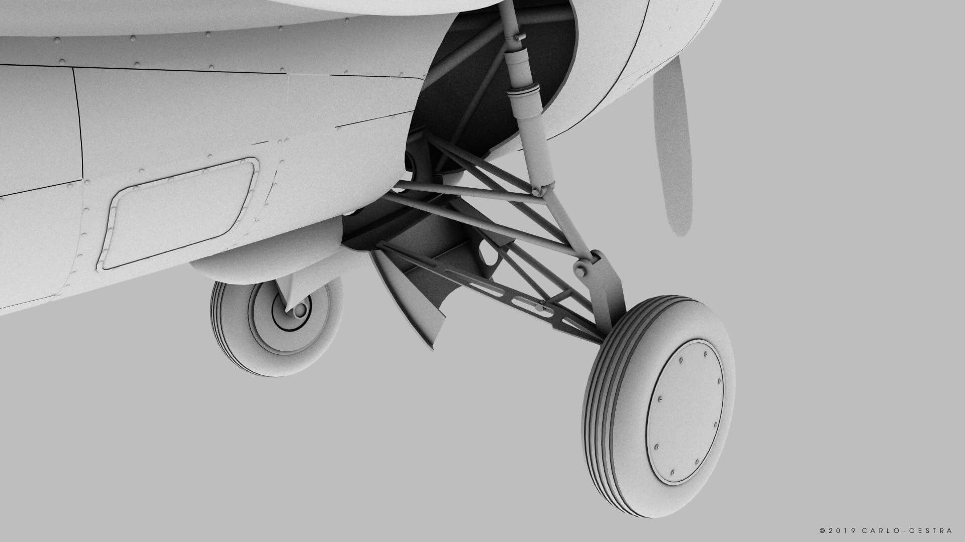 Grumman F4F-3 Wildcat VMF-222 3D Model by Carlo Cestra